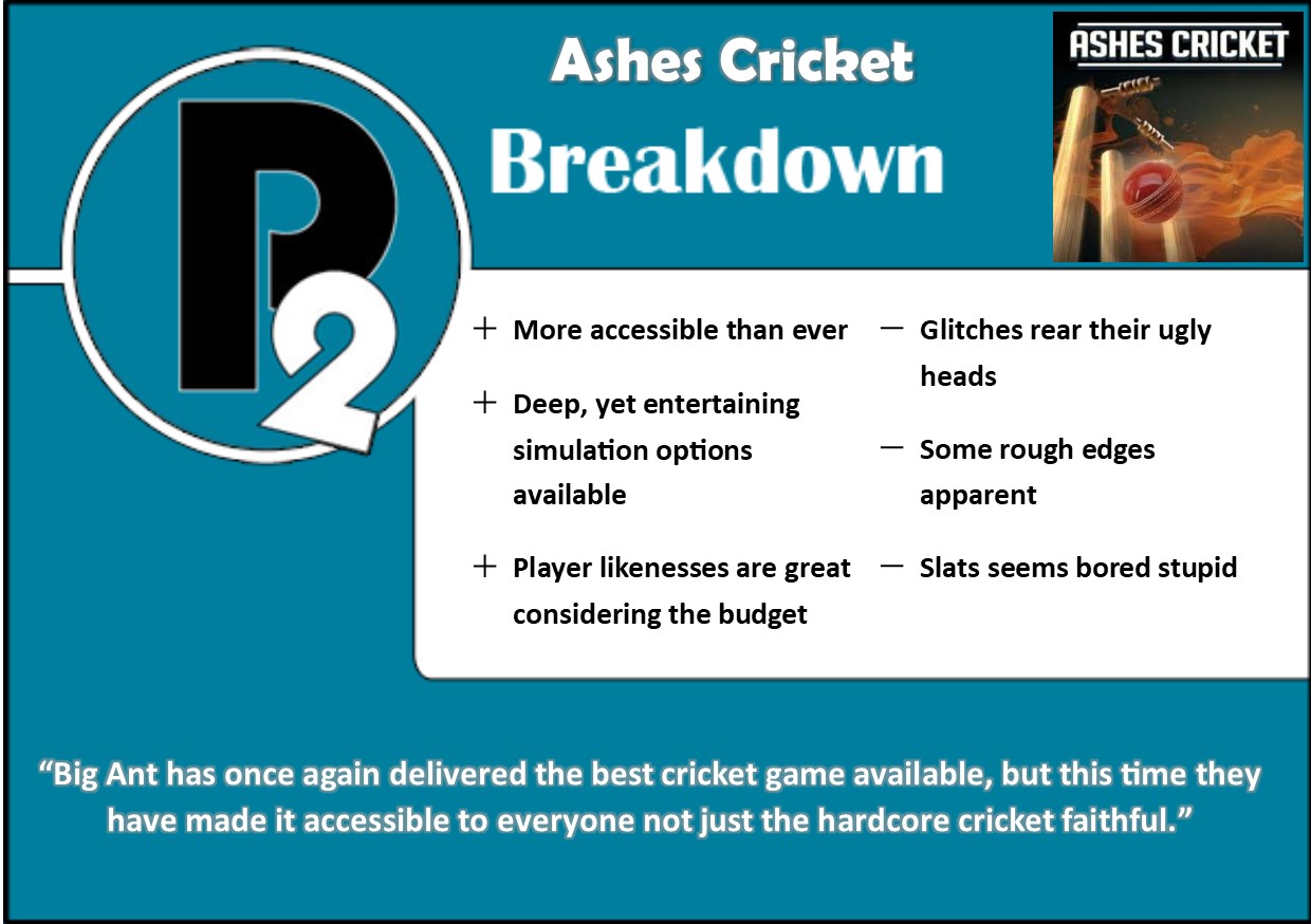 Ashes Cricket – Review | Player2.net.au